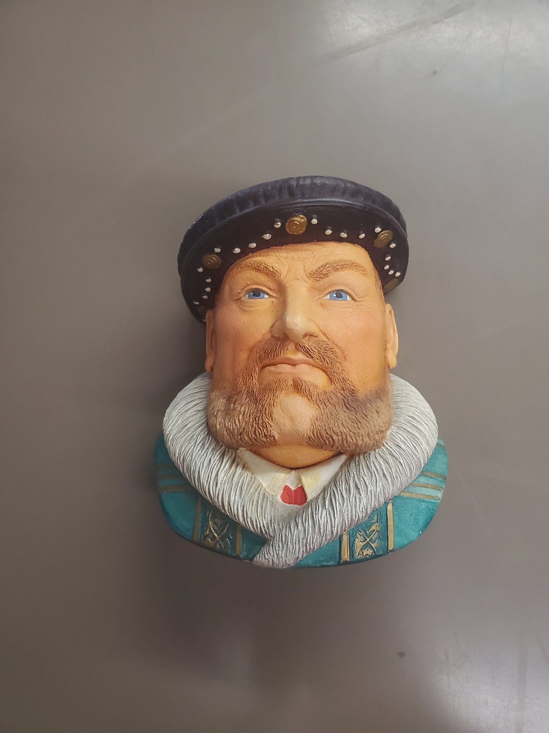 Vintage 1982 Legend King Henry VIII Chalkware Head, Vintage Chalkware ...