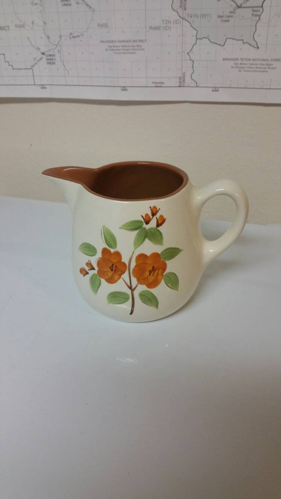 Rare Find, Stangl Pottery, Hand Painted Pitcher, Bittersweet Pattern ...