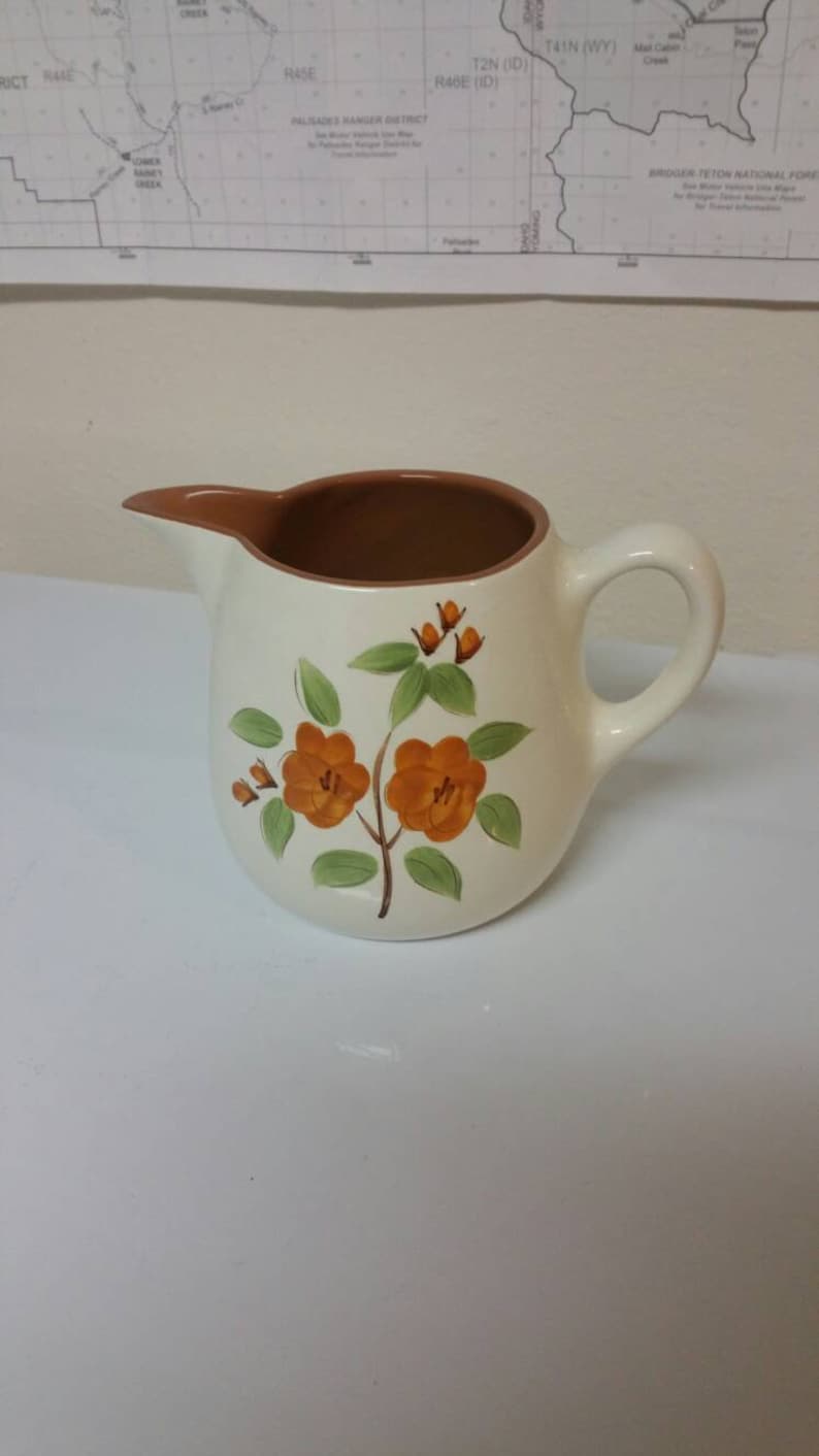Rare Find Stangl Pottery Hand Painted Pitcher Bittersweet - Etsy