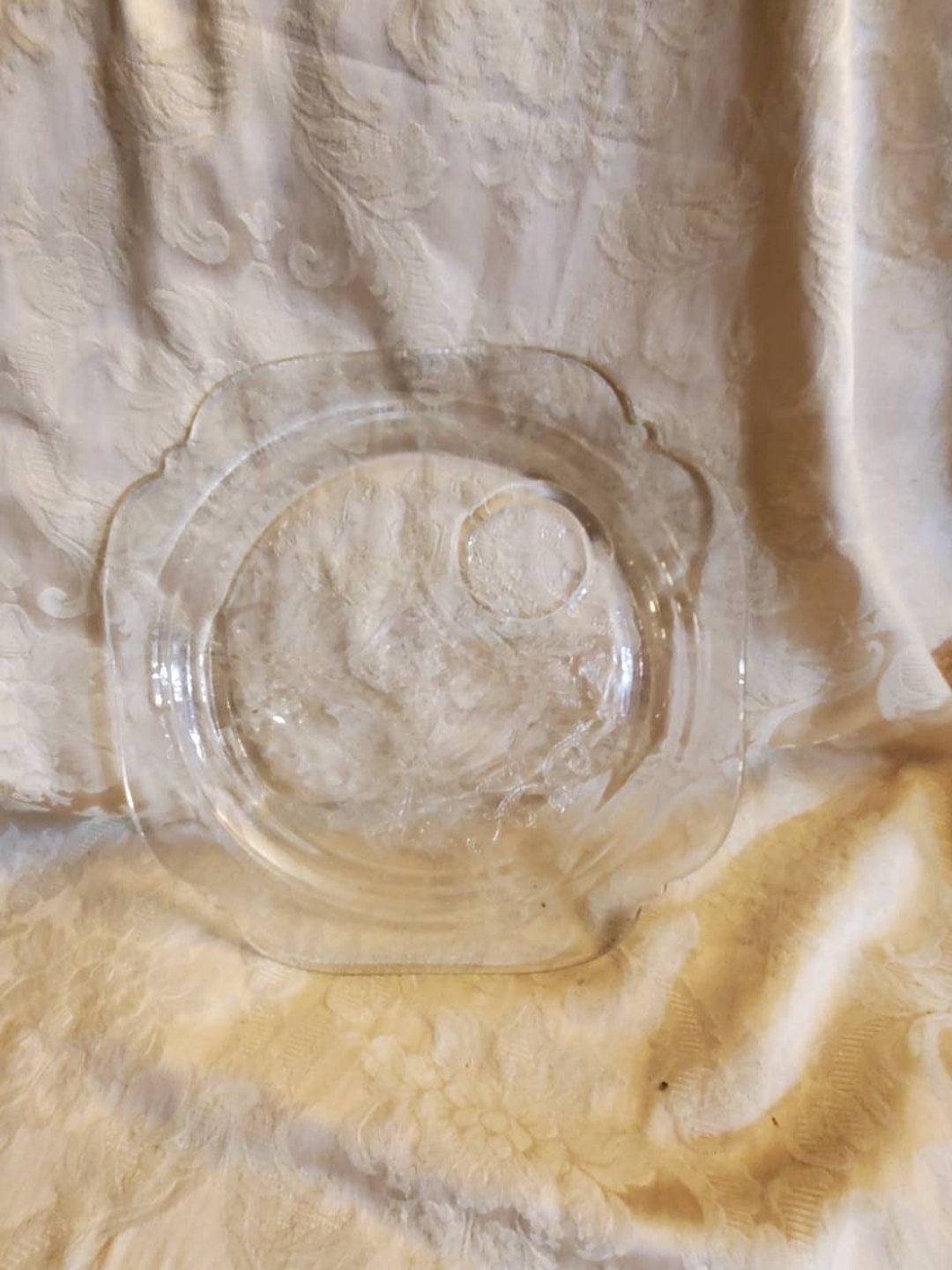 Federal Glass , Clear Glass Dinner/chop Plate or Snack Tray "madrid ...