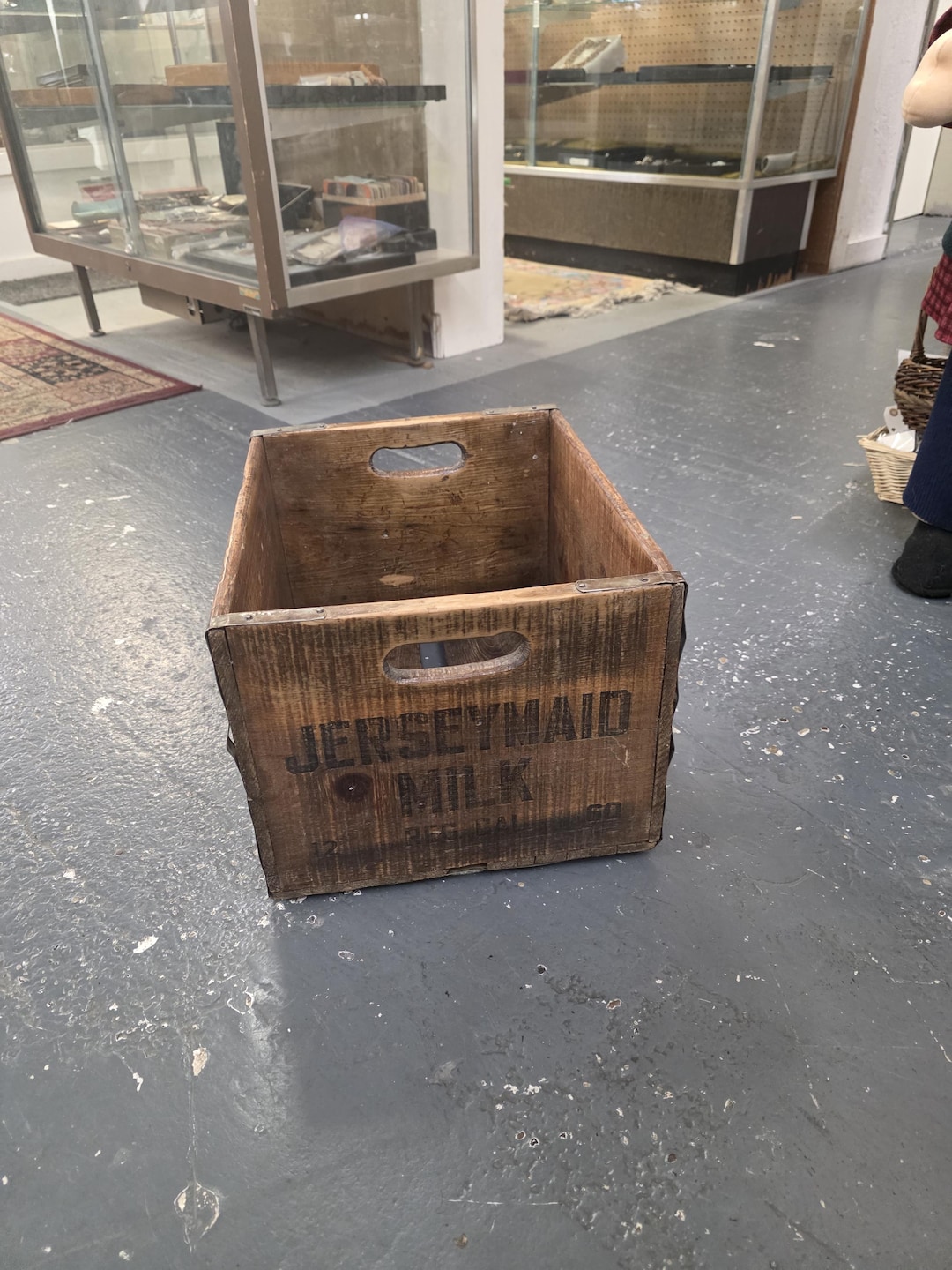 Jersey Maid Milk, 1940's Wooden Crate, Storage Box, Western Decoration ...