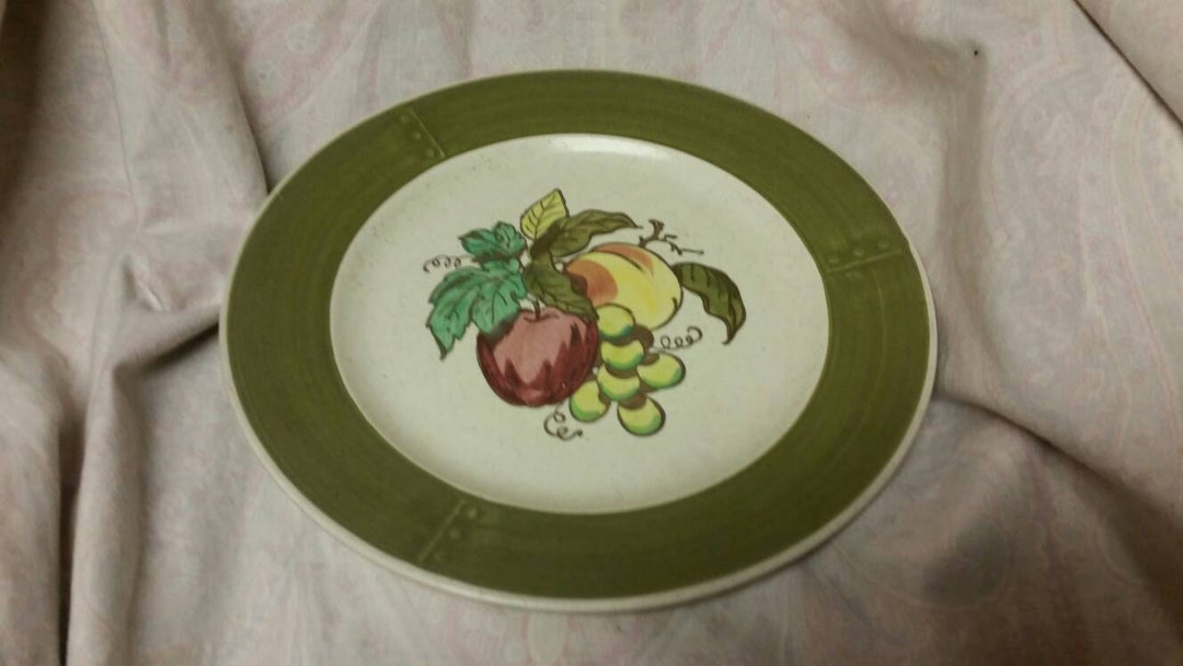 Metlox - Poppytrail - Vernon Provincial Fruit Plato coleccionable de 10 ...