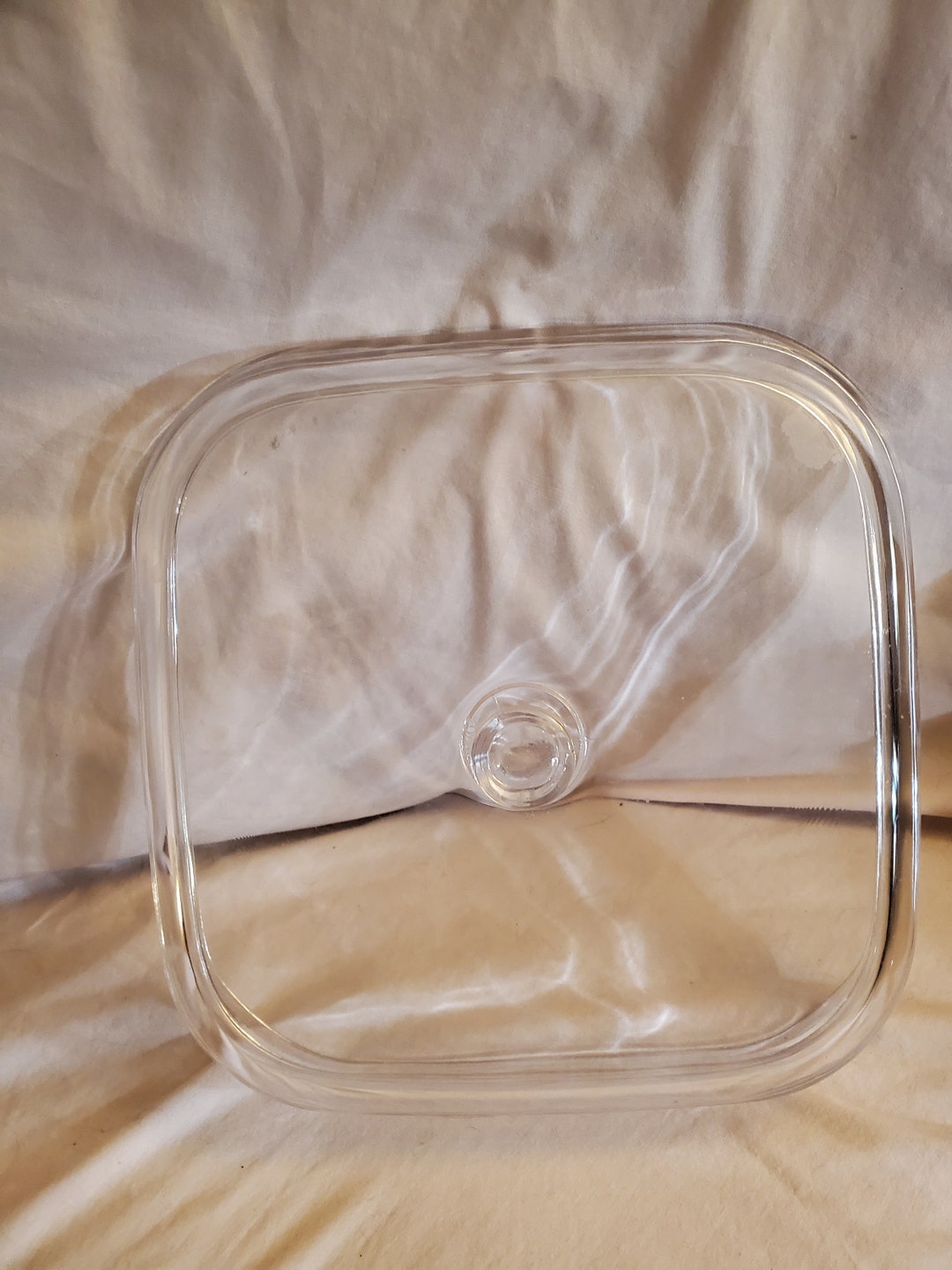 No Maker 10 Inch Square Glass Lid See Through Lid Made in - Etsy