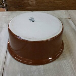 Hall China , Basic Brown and White Stoneware, Baking or Serving Bowl ...