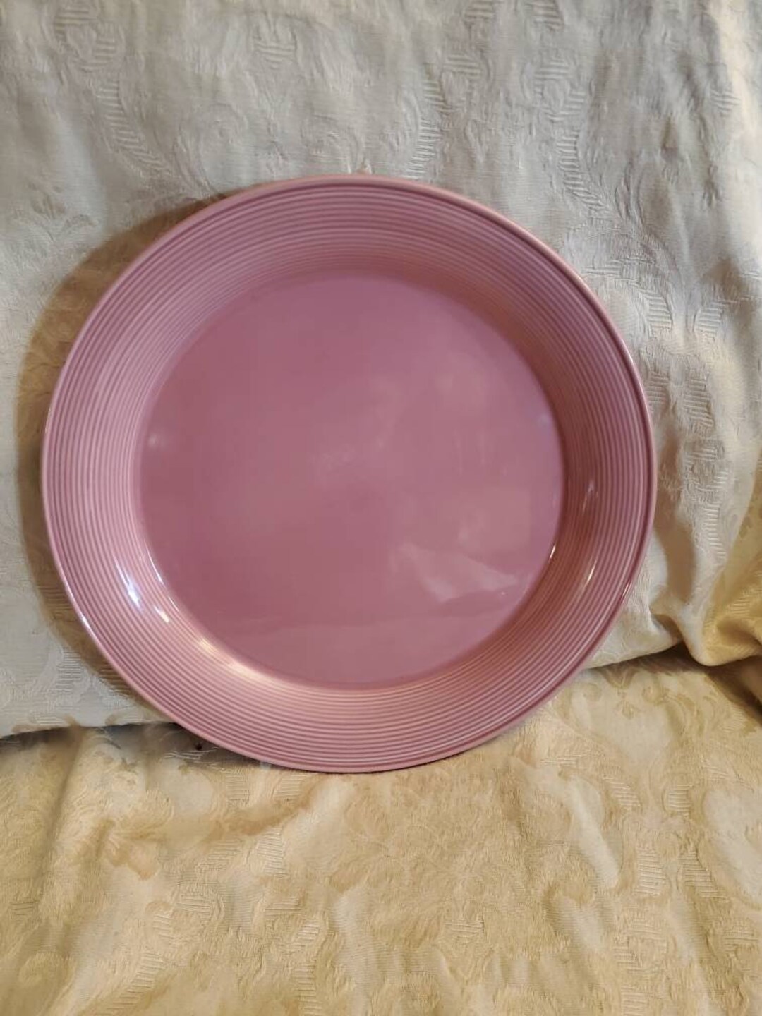 Nancy Calhoun, Dark Rose, 10.75 Inch Dinner or Chop Plate, Made in ...