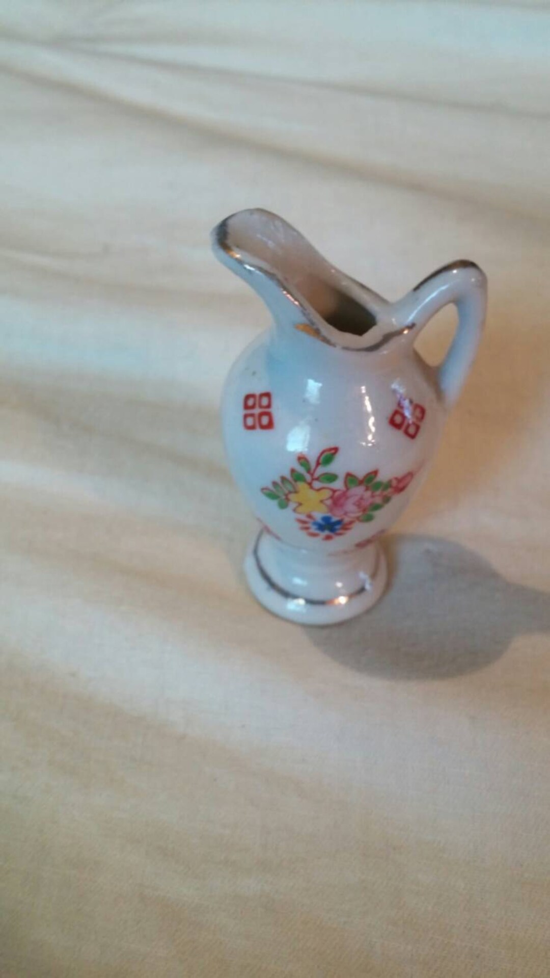 Made in Japan Miniature Ceramic Hand Painted Pitcher Collectible Home ...