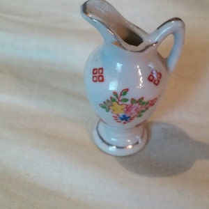 Made in Japan Miniature Ceramic Hand Painted Pitcher Collectible Home ...