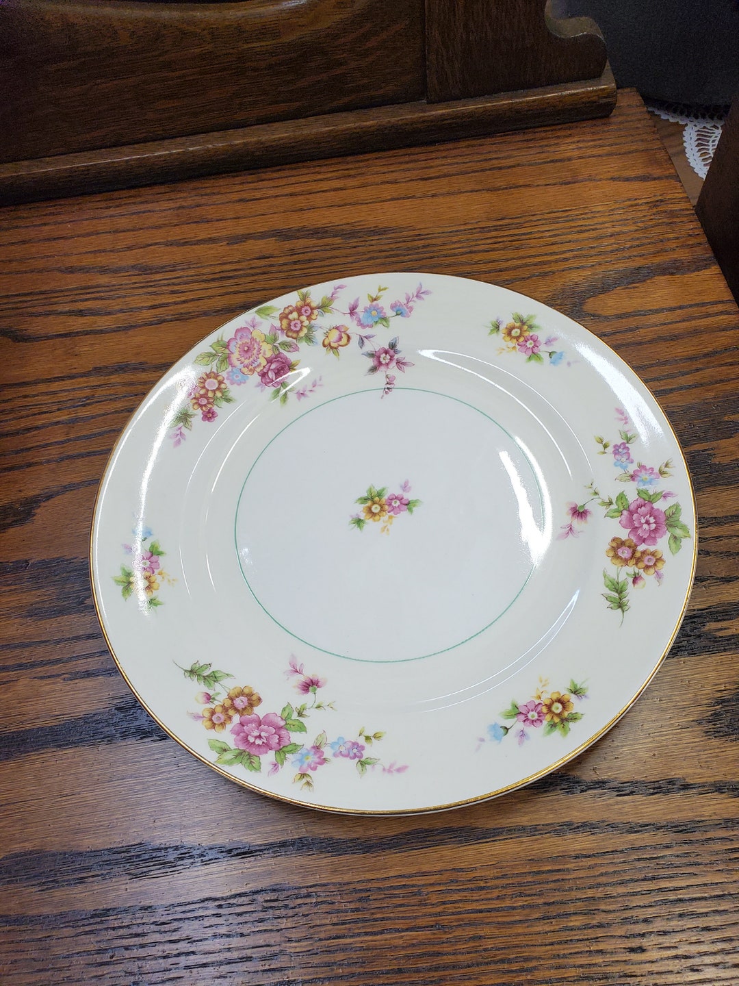 Rare Find, Pope Gosser, Louella Pattern, 10 Inch Dinner Plate, Blue and ...