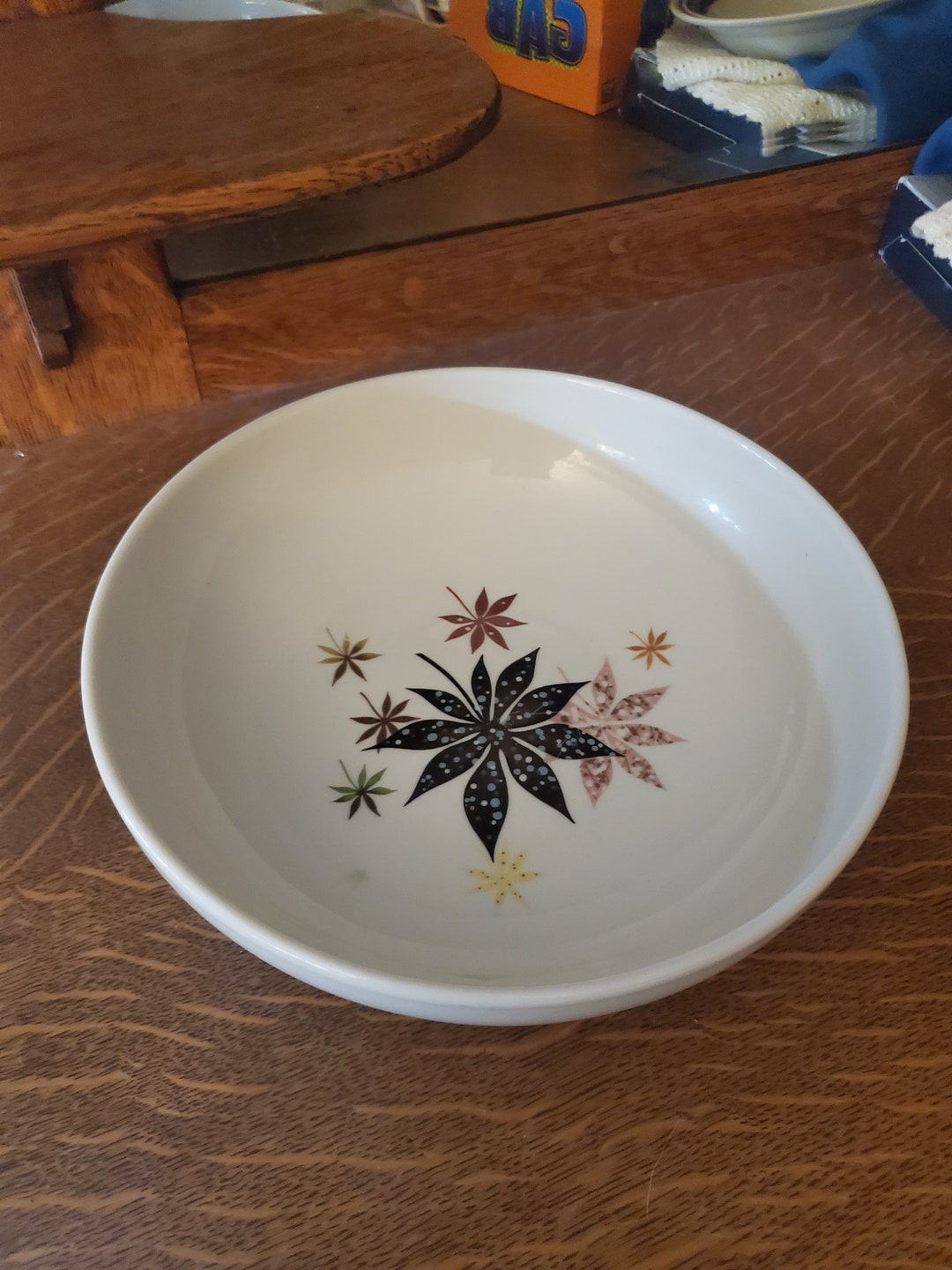 Rare Find, Peter Terris Calico Leaves, Pink & Brown Leaves With Dots, 9 ...