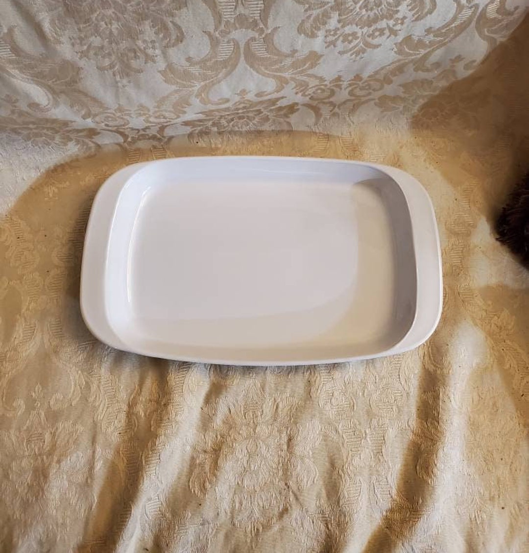 Corning Ware, Rectangular Microwave Browning Girl, White Pyroceram ...