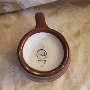 Hall China, Restaurant Ware, Brown and White, Barrel Shaped Coffee Cup ...