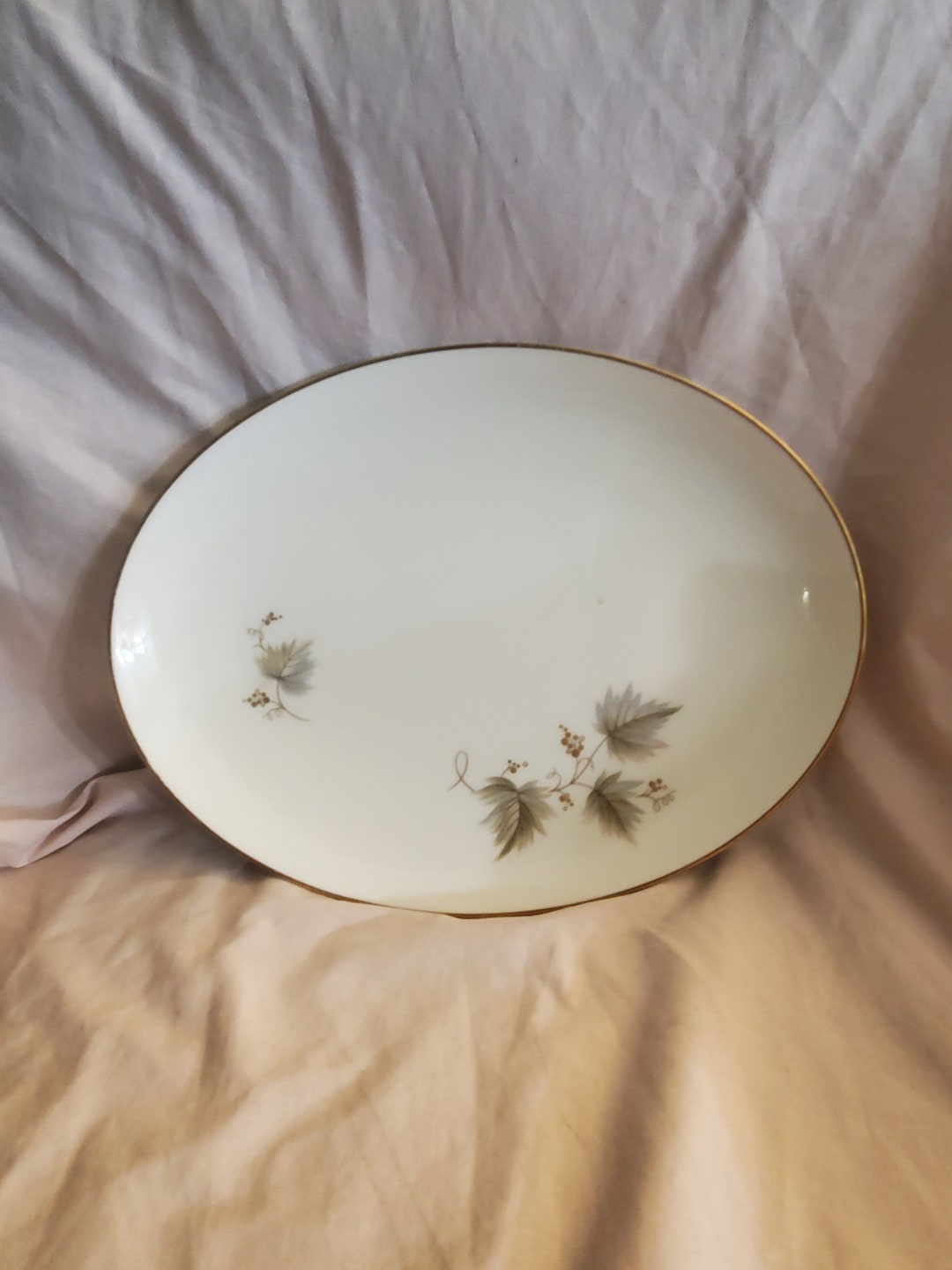 Noritake Ivory China, Fantasia Pattern, 12.50 Inch Oval Serving Platter ...