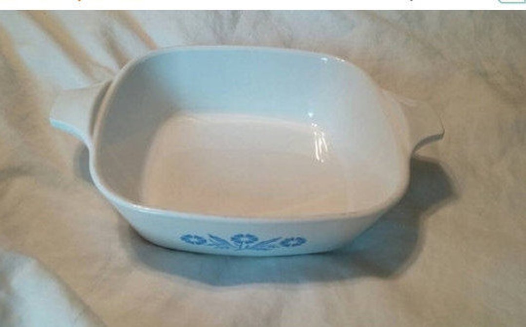 Pyrex Cornflower Petite Size P-41 Square Casserole Vintage Kitchen ...