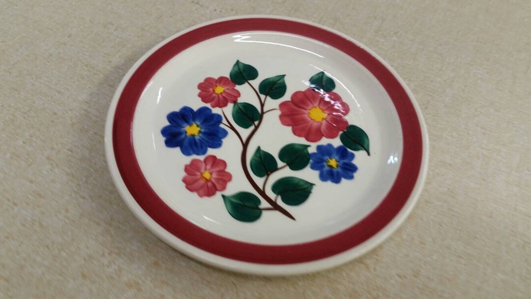 Vernon Kilns Linda Pattern Hand Painted 6 Inch Bread and Butter Plate ...
