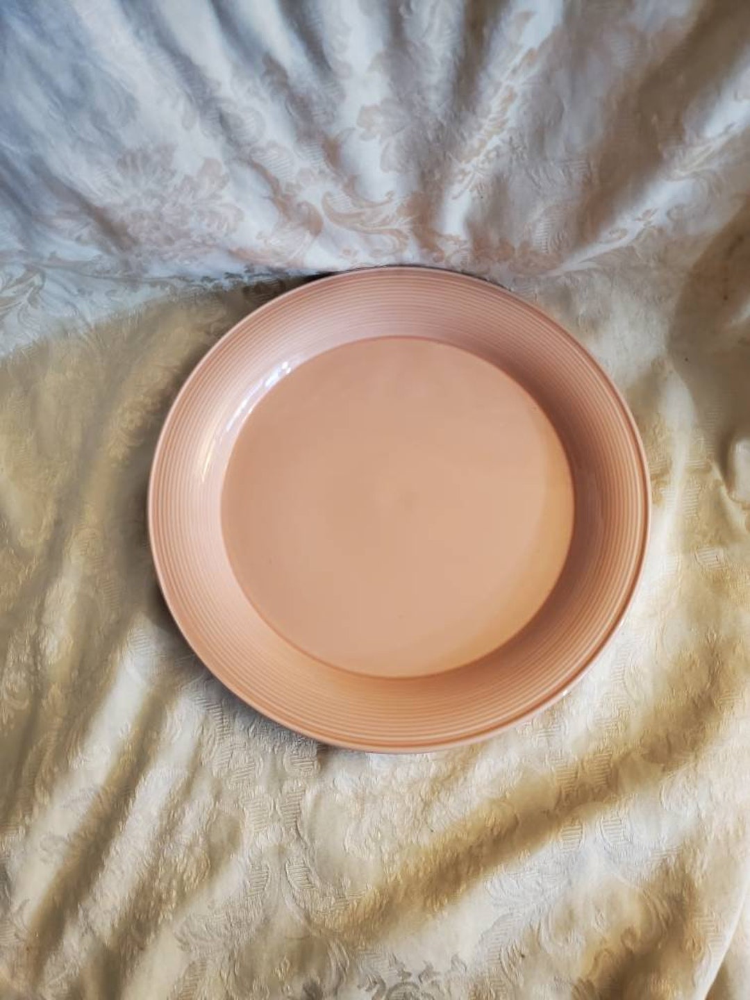 Nancy Calhoun, Light Peach, 12.25 Inch Serving Platter or Snack Platter ...