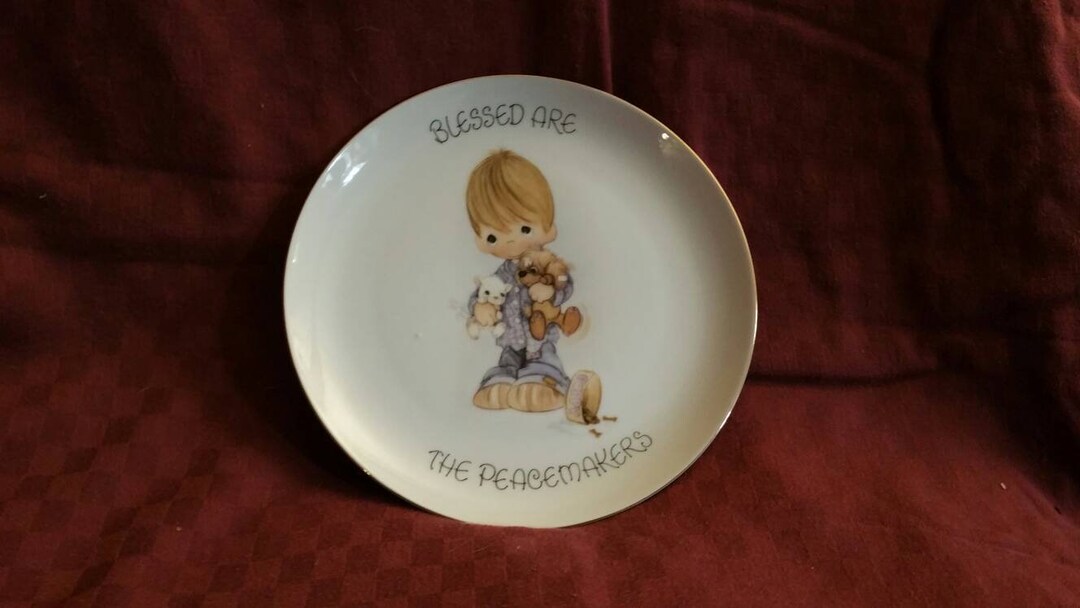 Precious Moments "blessed Are the Peacemakers" Genuine Porcelain 7.10 ...
