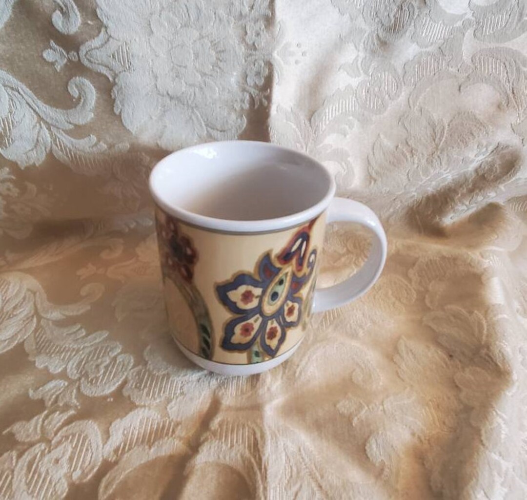 Oneida, Causal Settings, Coffee Cup or Mug, Erin's Paisley, Blue, Red ...