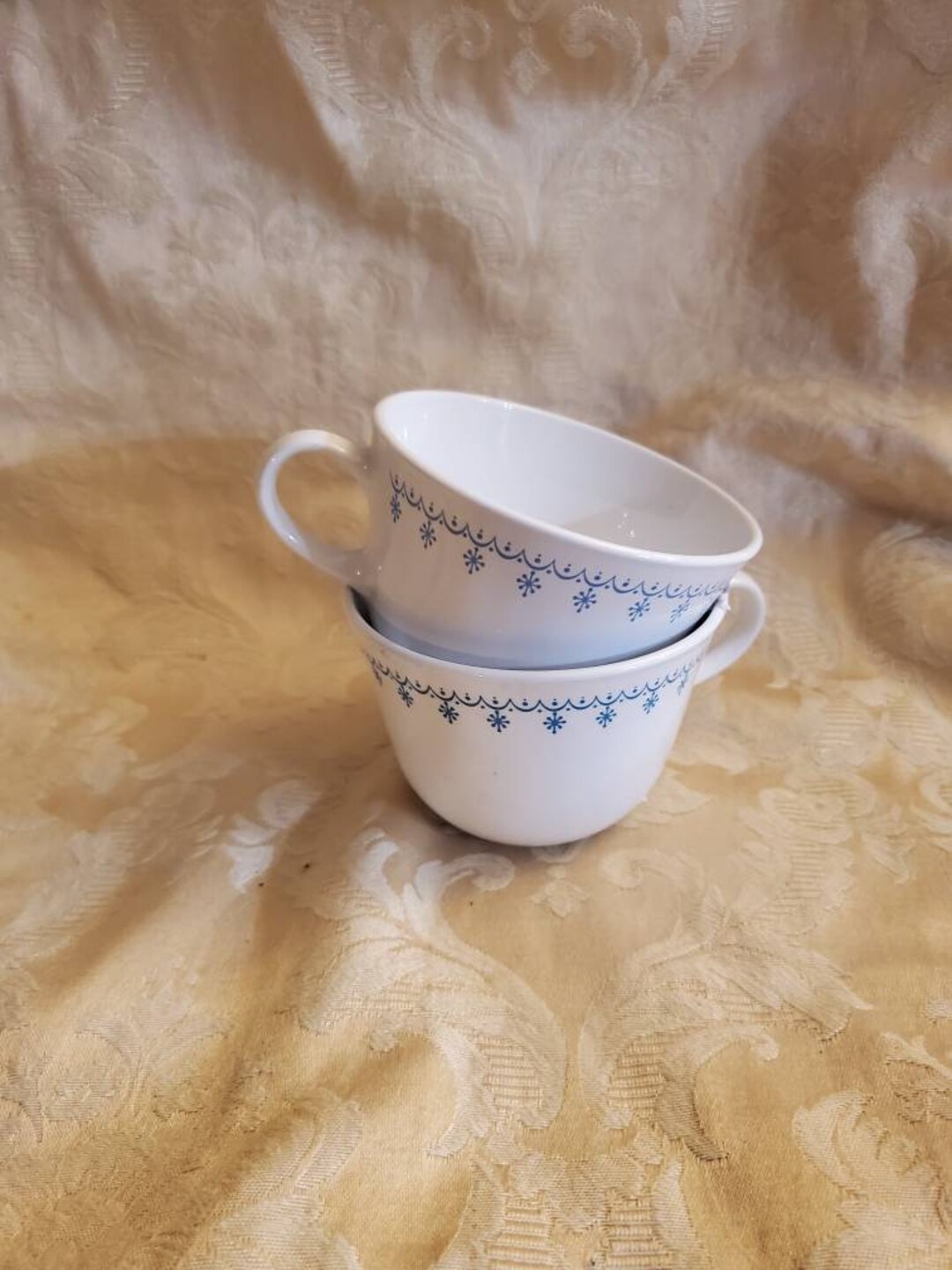 Snowflake Blue, Corning Ware, Set of 2, Coffee Cups or Mugs, Corelle ...