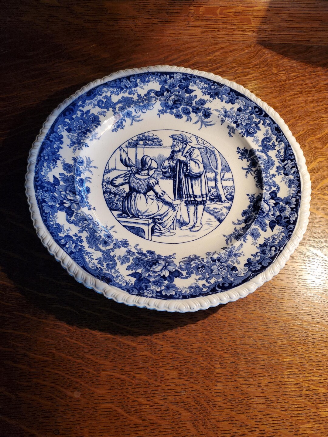 Rare Find, Minton England, Flow Blue 10.25 Inch Round Serving Plate ...