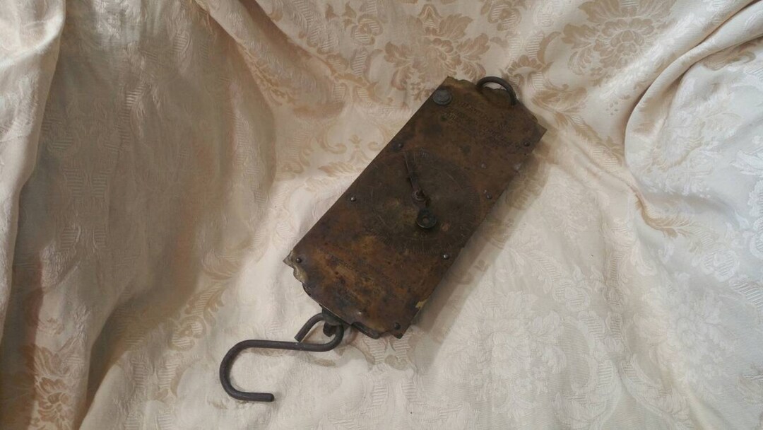 Dairy Tool, Brass Chatillon's 60 Lb Milk Scale, Farm Hanging Scale ...