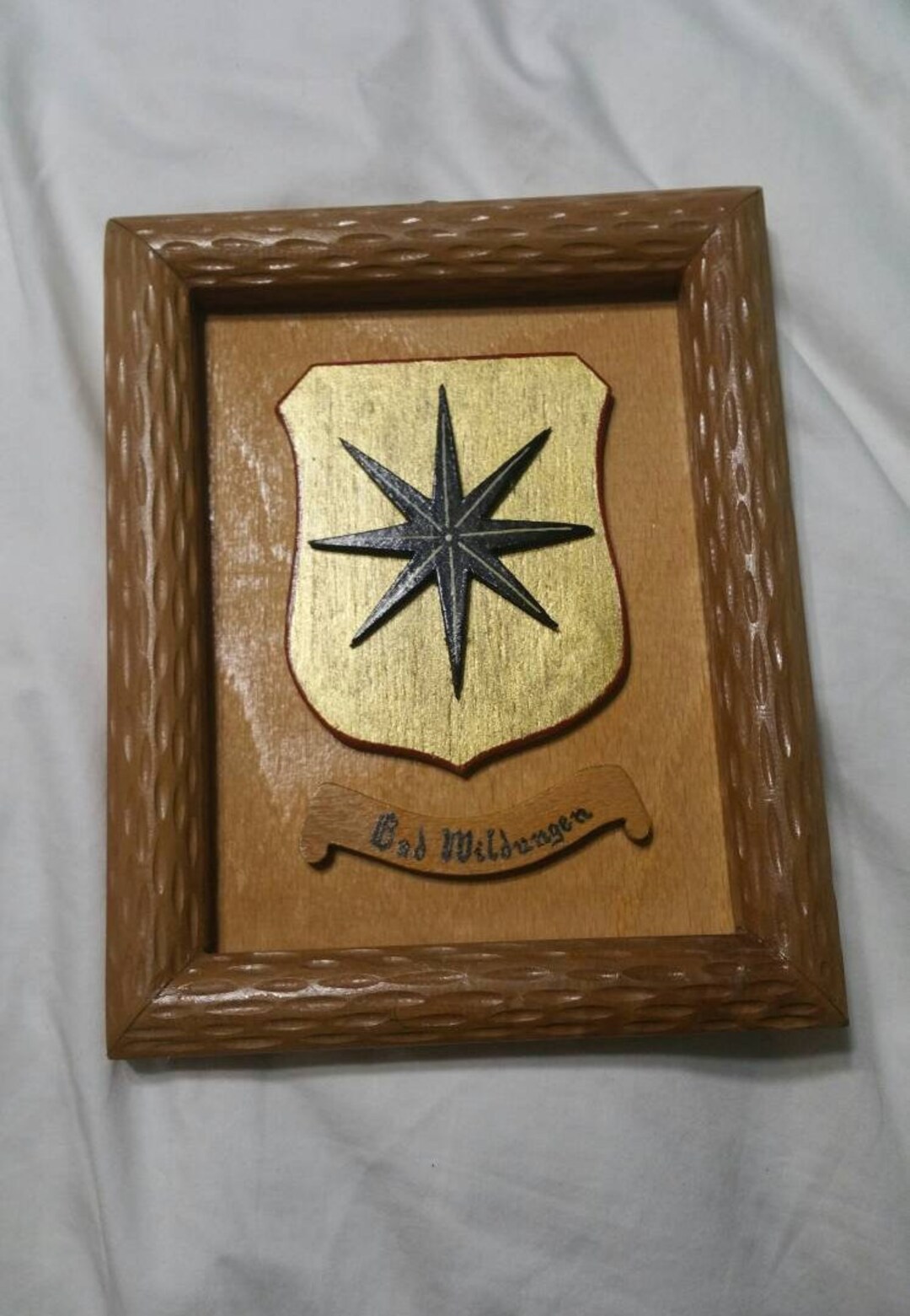 One of a Kind, Handmade German Crest Picture With Bad Wildungen and ...