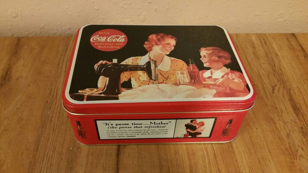 1994 Coca Cola Mother and Daughter With Sewing Machine Rectangular ...