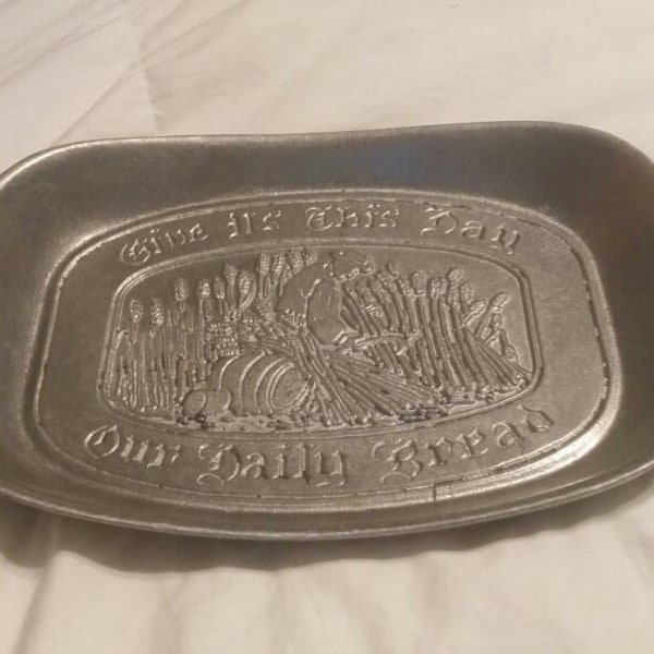 Pewter Tray Give Us This Day Our Daily Bread - Etsy