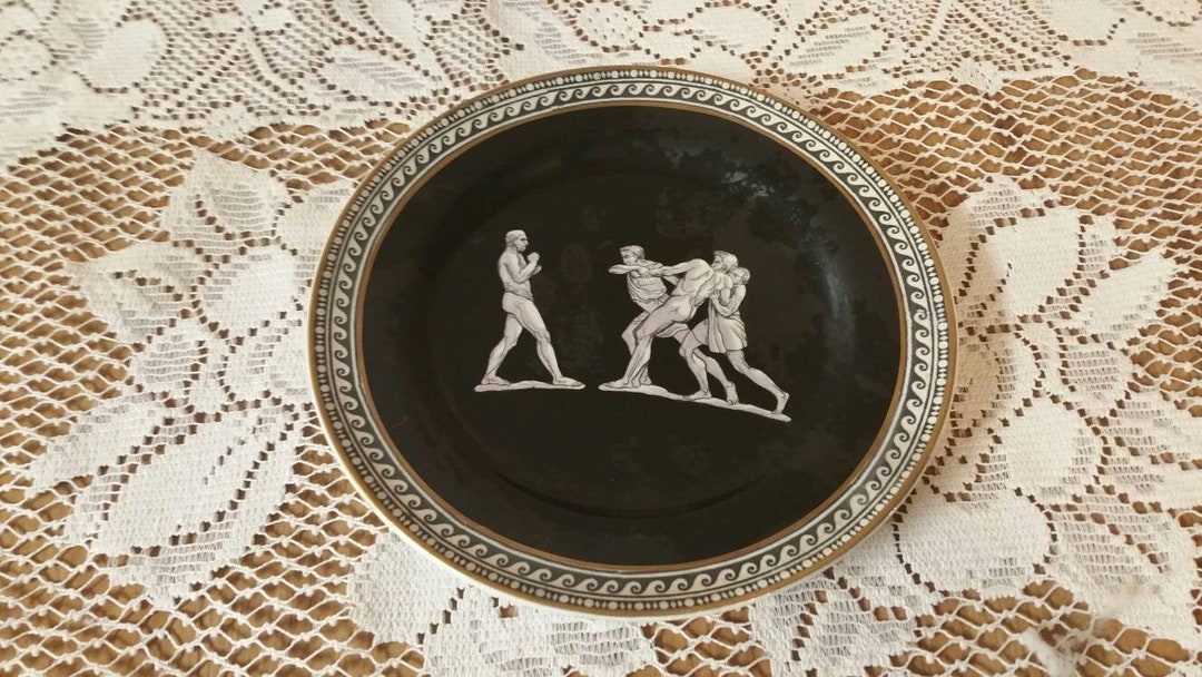 1800s Antique Old Greek Pratt Fenton 7.30 Inch Decorative or ...