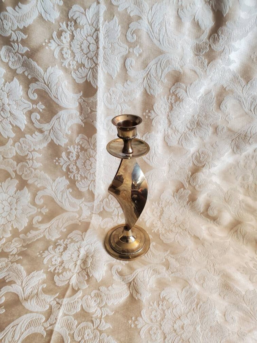 Collectible Brass, Made in India, Geometric Swirl, Candle Holder Home ...