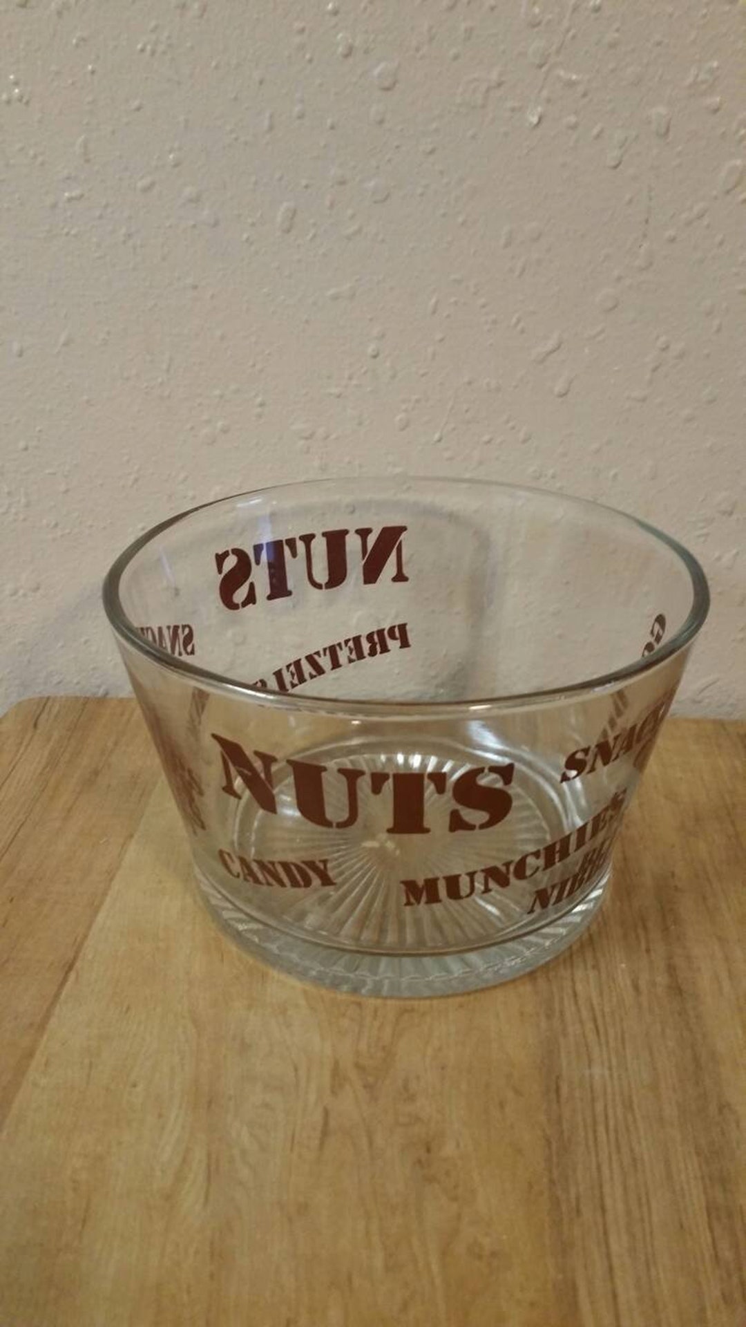 Brown and Clear Glass, Nuts, Chips and Snacks Bowl by Indiana Glass ...