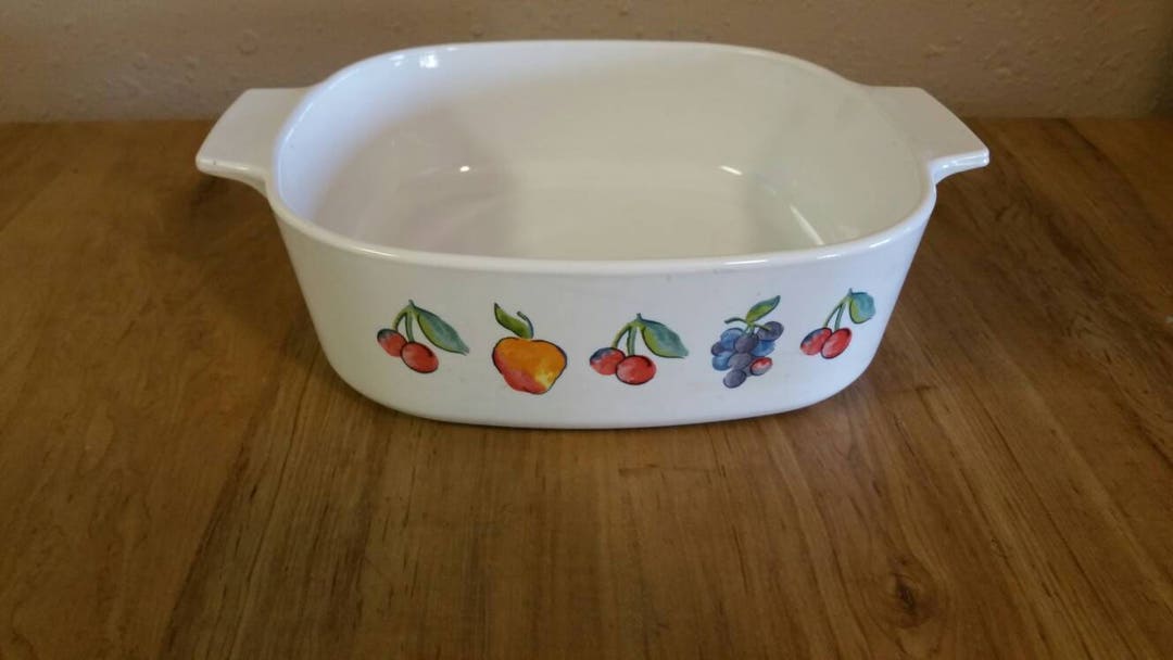 Vintage Kitchen Corning Ware Fruit Basket Design 2 Liter Casserole Dish - Etsy