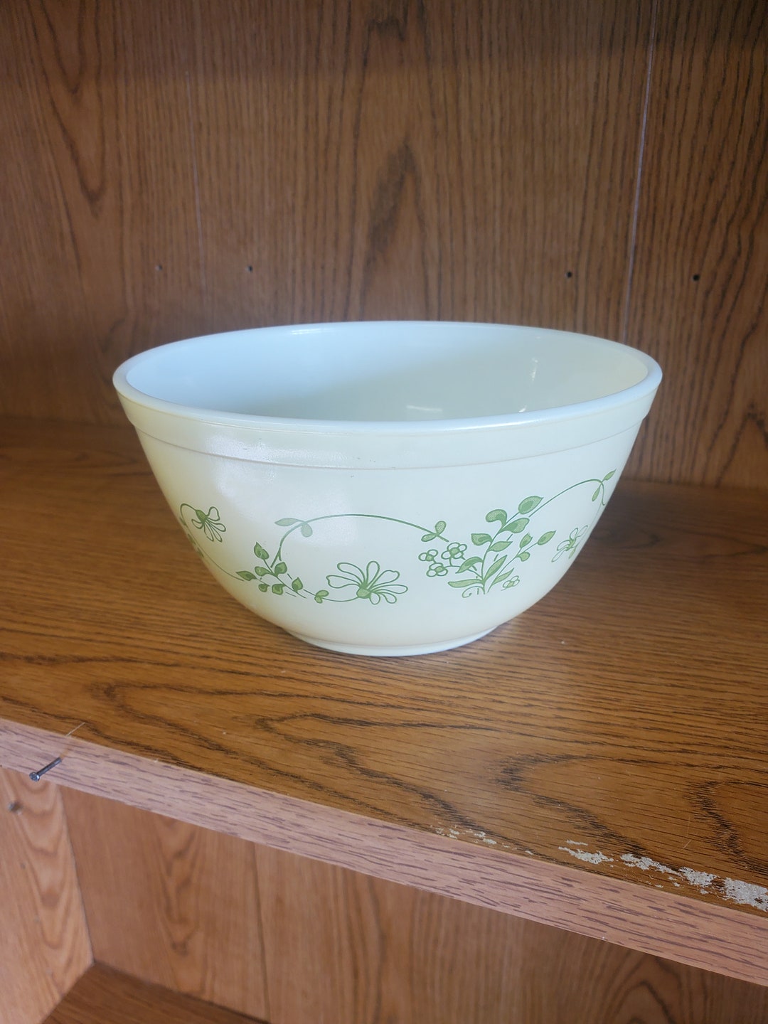 Shenandoah Pattern Pyrex 1.5 Liter Glass Dish or Mixing Bowl Yellow ...