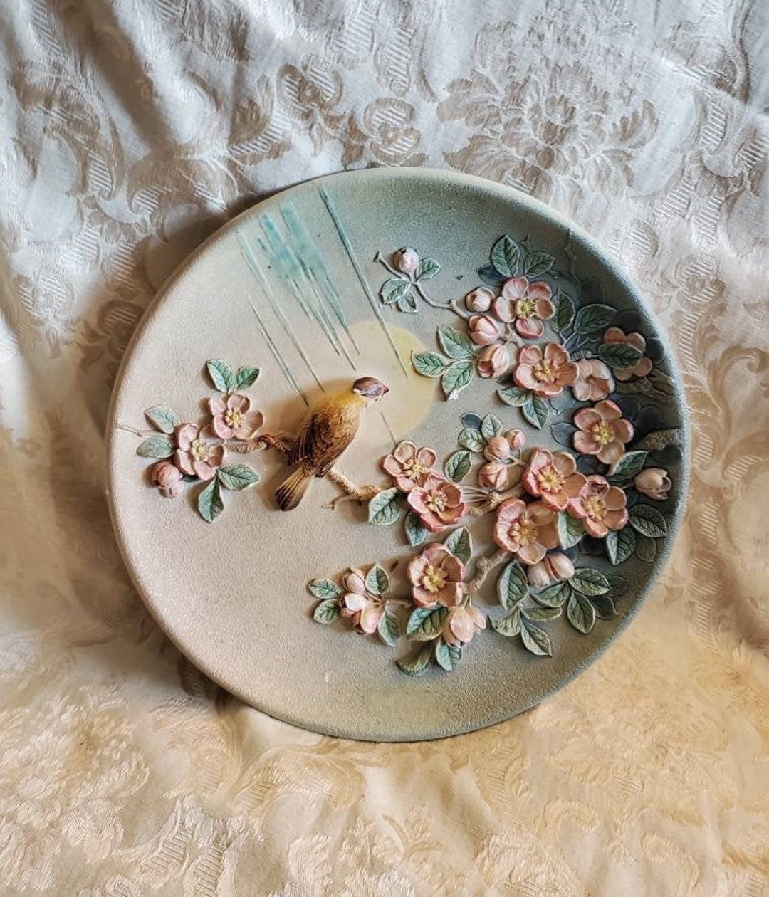 Rare Find, W H. Bossons Chalkware, 11.75 Inch Decorative Plaque With ...