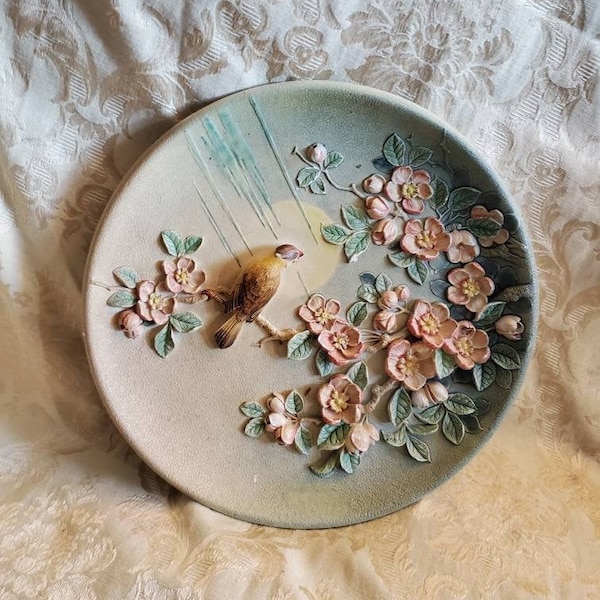 Hand Painted W. H. Bossons Chalkware Plaque - Etsy