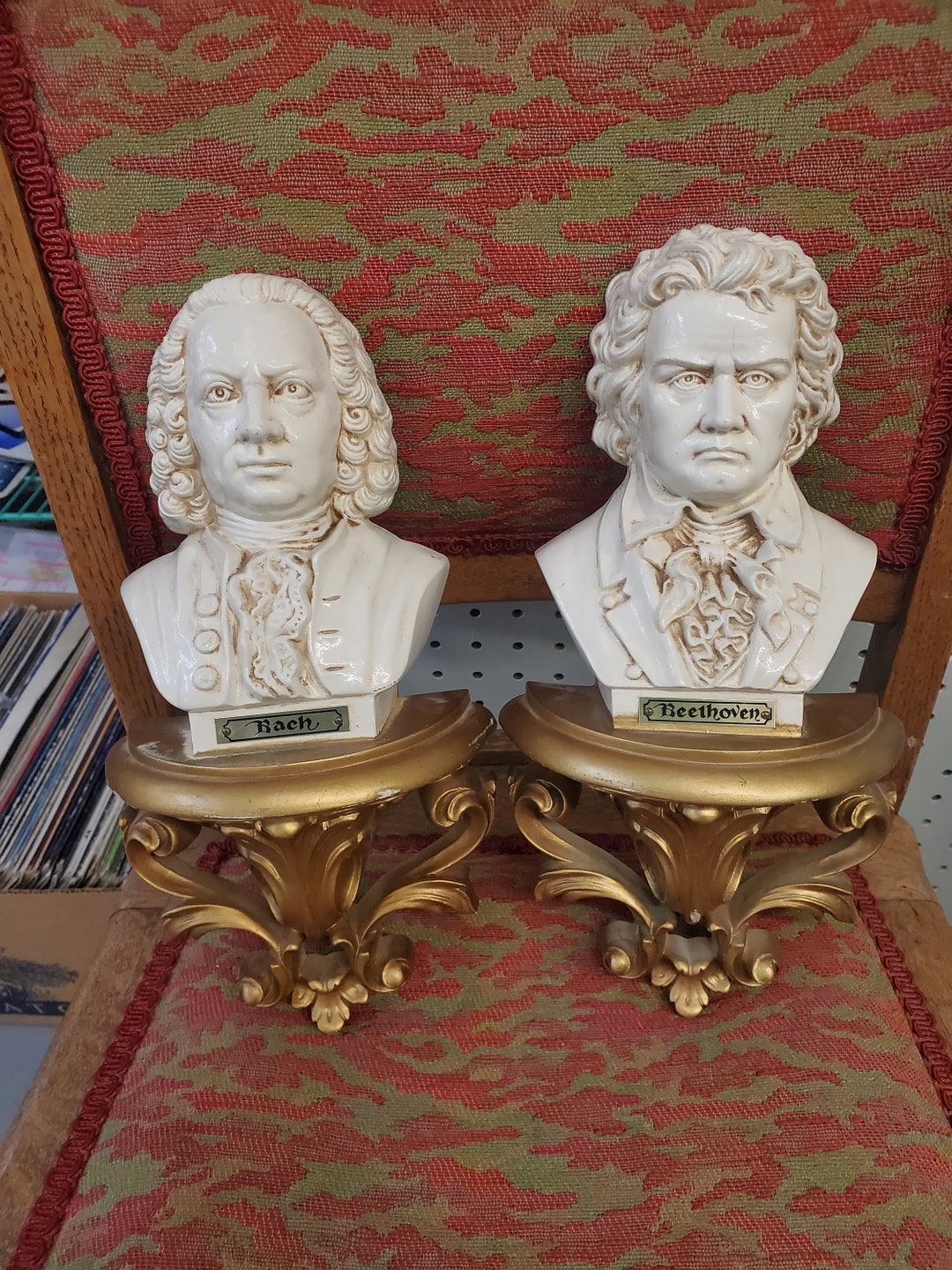Bach and Beethoven Bust Plaque Wall Hangings by Burwood Product, Music ...