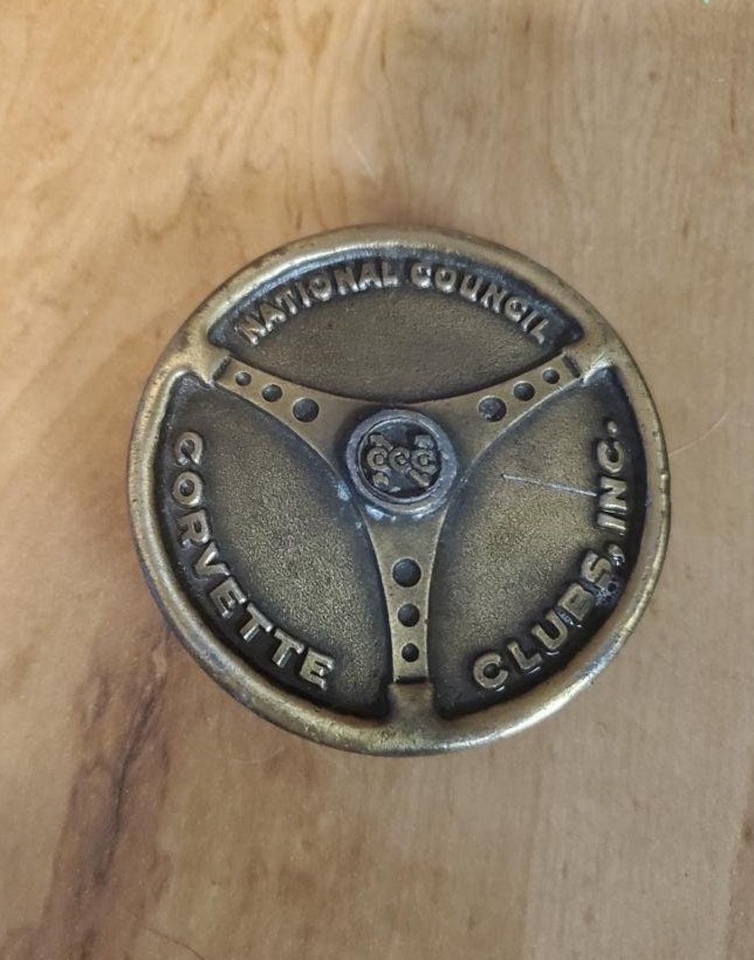 Rare Find Brass National Council Corvette Clubs Incorporated Round Belt ...
