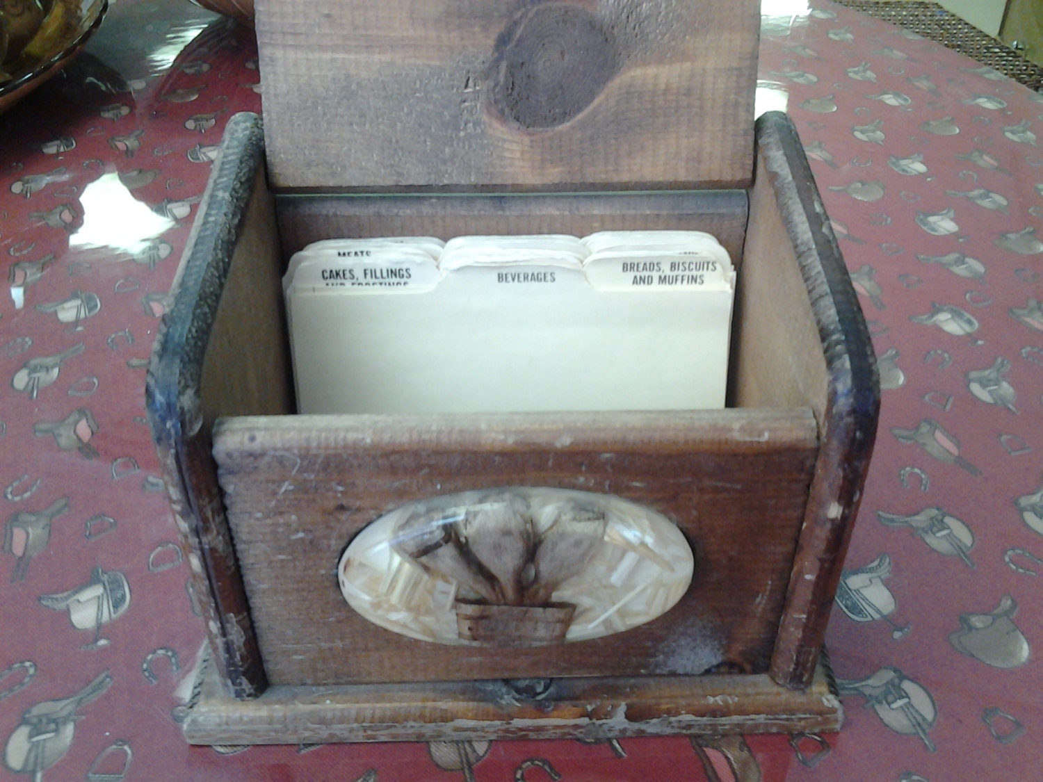 On Sale Vintage Lucite and Wood Recipe Box or Container With - Etsy