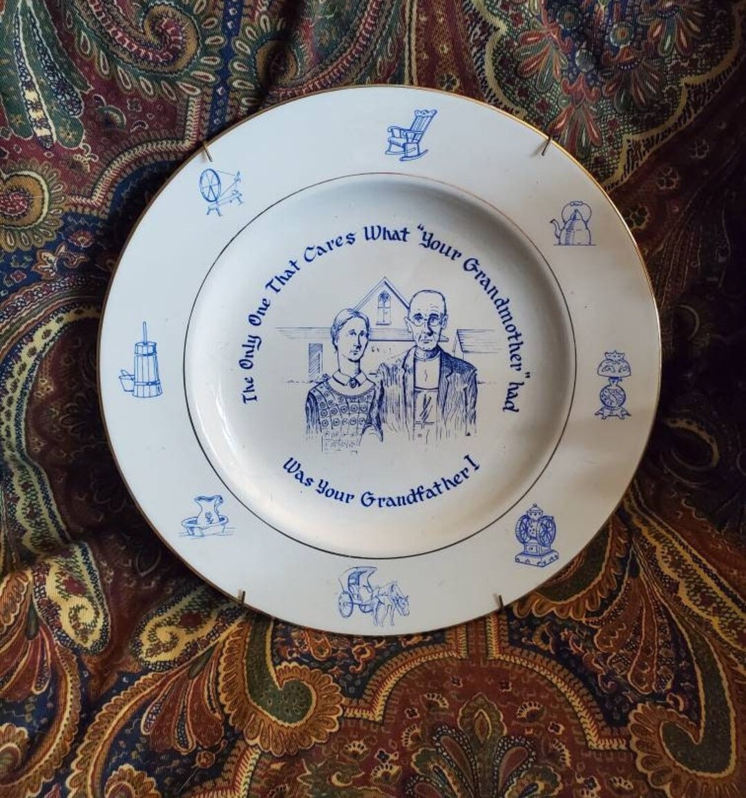 American Gothic, 10.10 Inch Collectible Wording Plate, "the Only One ...