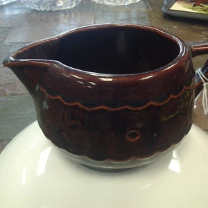 Daises and Dots Marcrest Serving Creamer or Pitcher Brown Pottery - Etsy