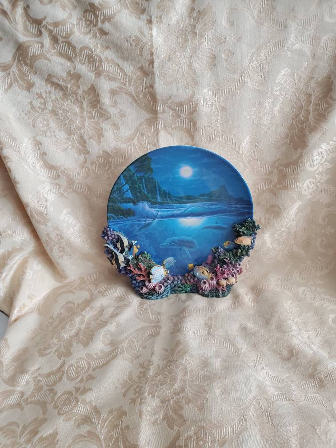 Moonlight Paradise, Plastic and Resin Decorative Plate by the Hamilton ...