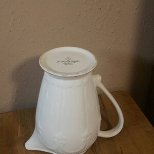 Le Grande Buffet, Salatier Solid White Serving Pitcher With Embossed ...
