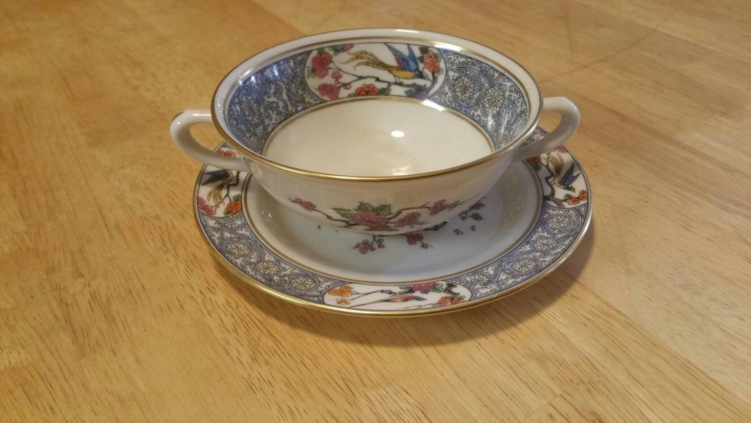 Lenox Fine China, Ming Pattern Footed Sauce Bowl With Handles and ...