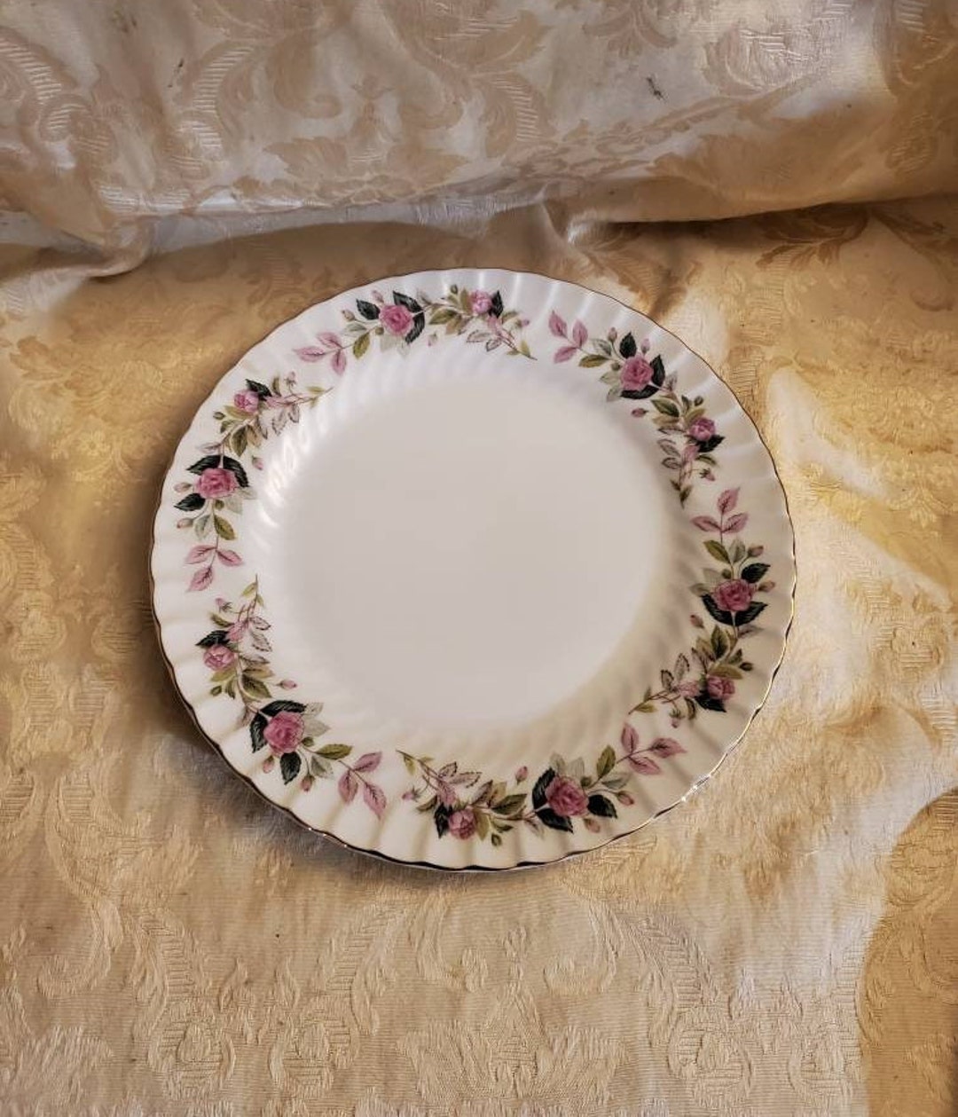 Creative China, Regency Rose , 10.25 Inch Dinner Plate, Ruffled Edge ...