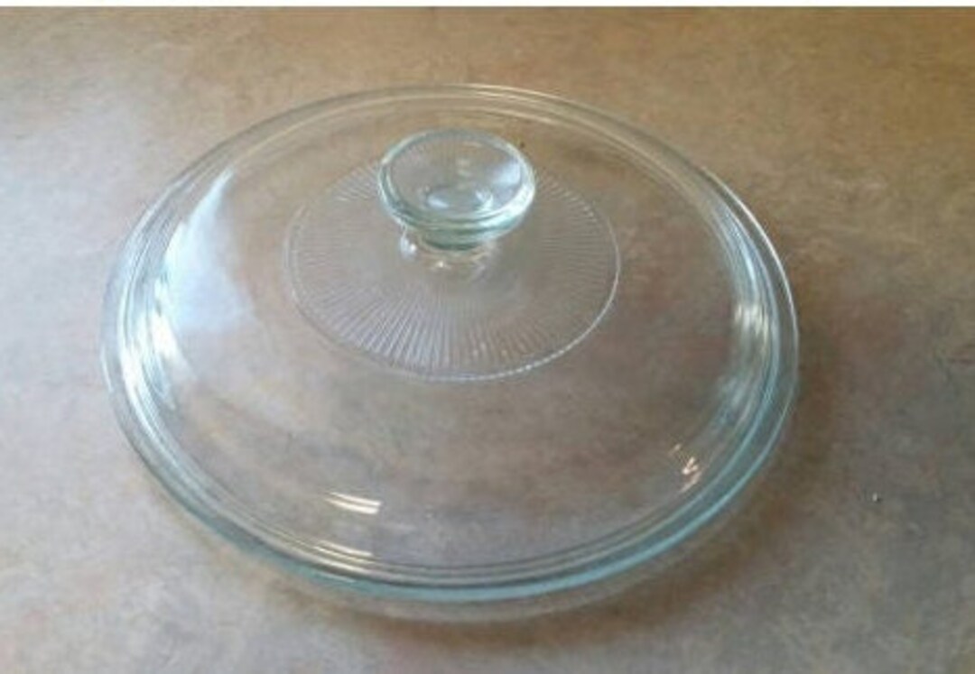 Pyrex Glass 8.75 Inch Round Clear Glass Replacement Lid or Crock Pot ...