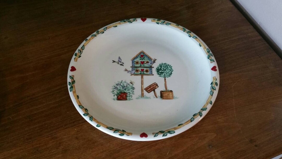 Thomson Pottery, Birdhouse Design, 10.5 Inch Stoneware Serving, Dinner ...