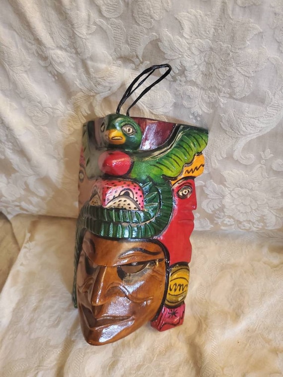 Guatemalan Style, Indigenous People, Man Mask, Totem … - Gem