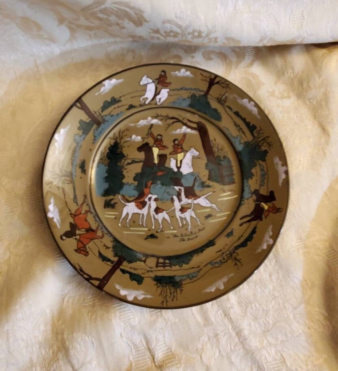 Buffalo Pottery, the Fallen Field Hunt, the Death" 8.25 Inch, Glass ...