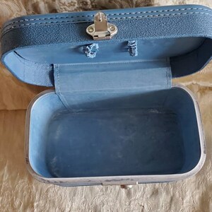 Rare Find, Rustic Powder Blue, Airplane No Name, Train Case or Makeup ...