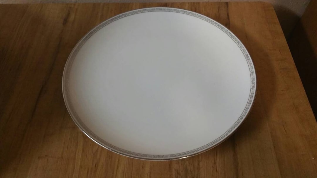Noritake China "silver Key" 10.5 Inch Dinner/chop Plate With Gold Rim ...