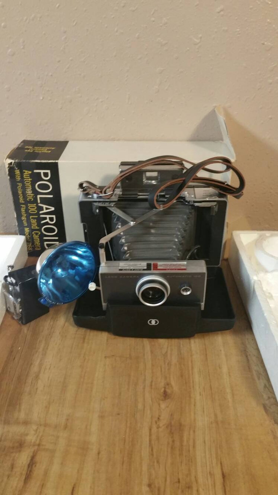 Polaroid Automatic 100 Foldable Land Camera With Handbook, Flash and ...